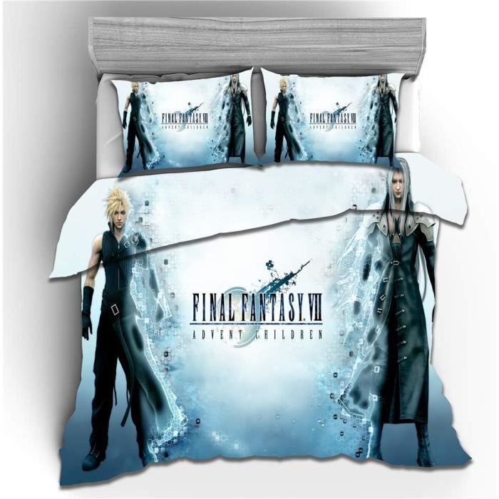 Final Fantasy Parure De Lit 3 Pièces En Microfibre Avec Housse De ...