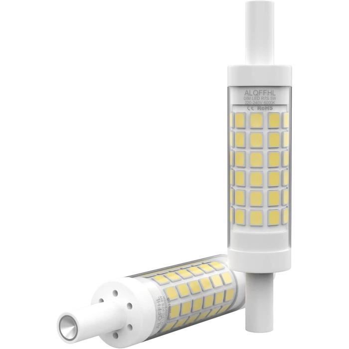 Ampoule LED R7S 78mm Dimmable 5W,6000K 600LM,Lampes muralesde ...