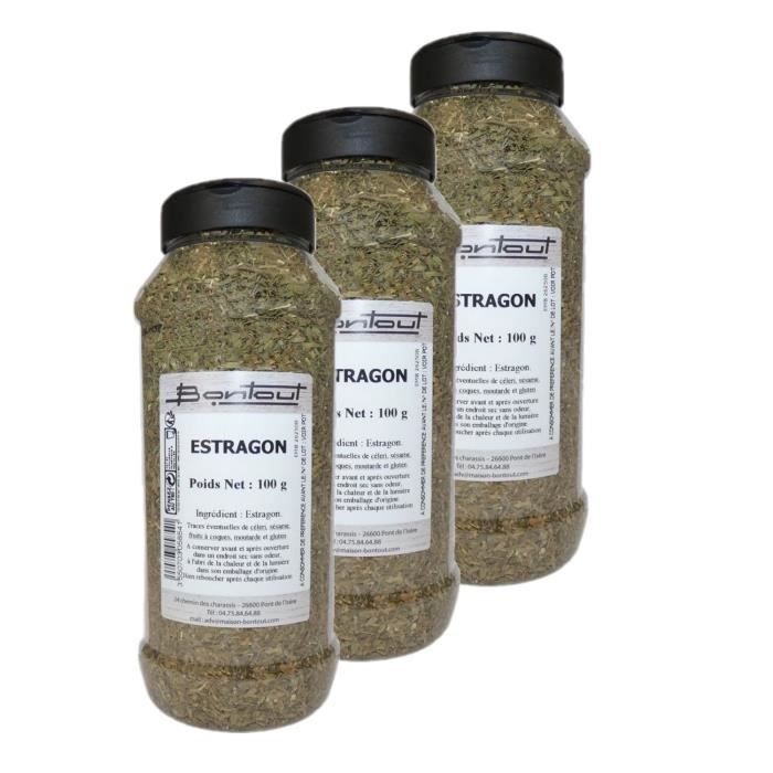 Bontout - Lot 3x Estragon entier - Pot 100g - Cdiscount Au quotidien