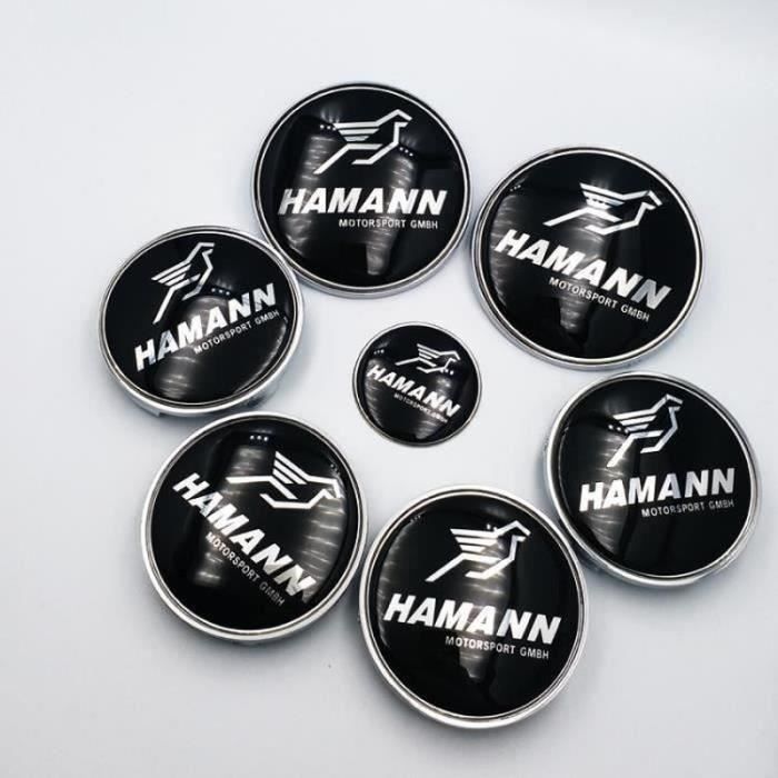 KIT 7 Badge Embleme LOGO BMW HAMANN - Capot82 +Coffre82+ Volant + 4 ...