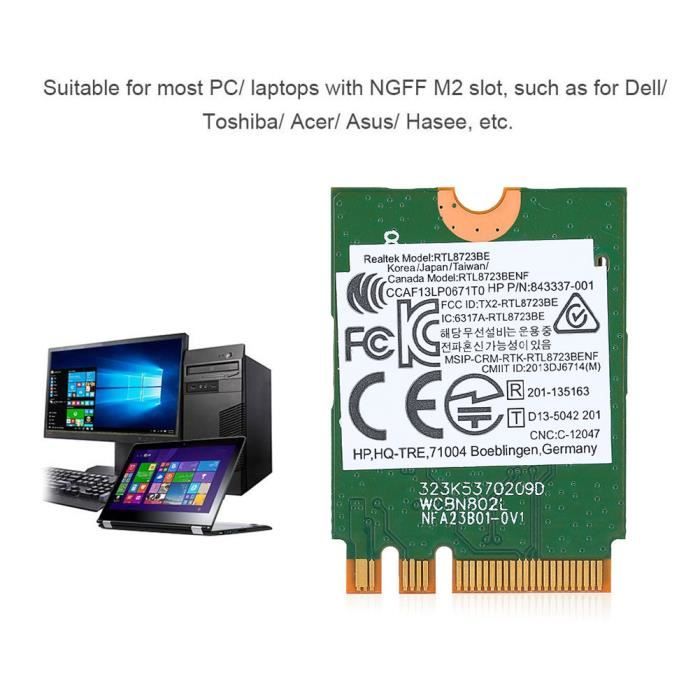 YOS-7416653476360-Carte WiFi Bluetooth 2 en 1 NGFF M2 pour Dell/Toshiba ...