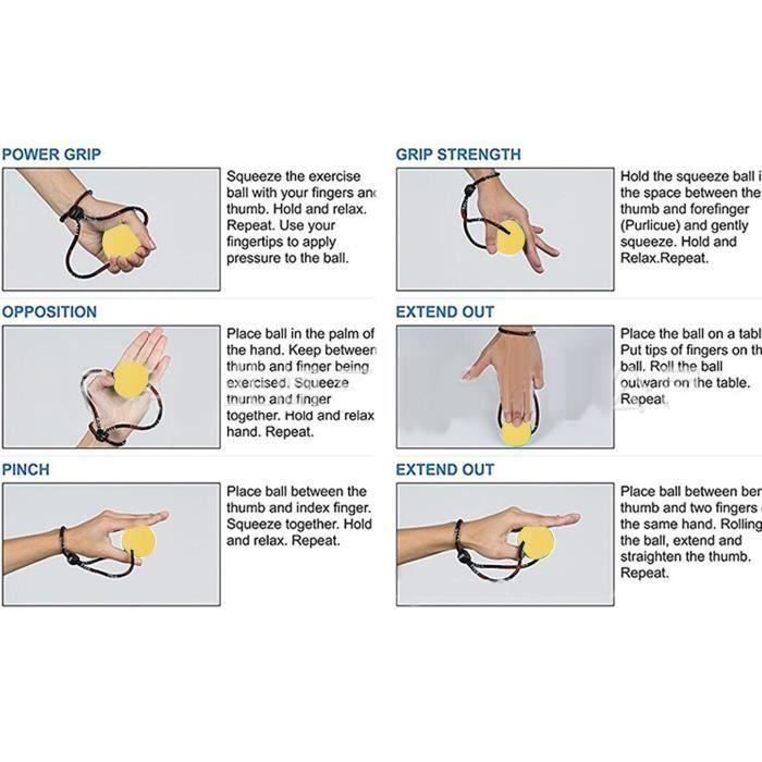 Wind-boule d'exercice de main Balle d'exercice pour les doigts Balle d ...