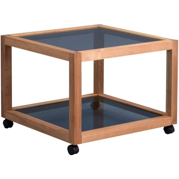 Table Basse De Salon - Limics24 - Manila Bois Véritable Huilé Marron 60 ...