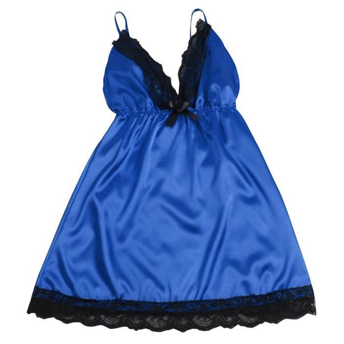 Femmes V-Neck Satin Sexy Stain Pyjama Bowknot Tops n52643Pc Sports Bra ...