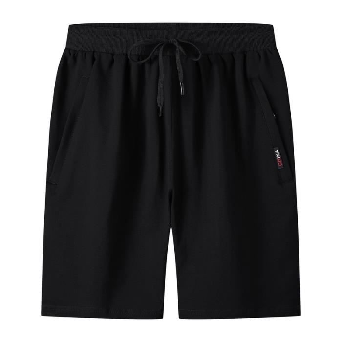 Short Homme Ete Taille Elastique Grande Taille Mode Casual Short Coton ...