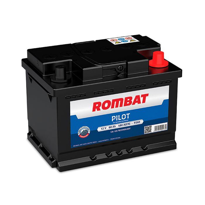 Rombat - Batterie voiture Rombat Pilot P260 12V 60Ah 480A-Rombat ...