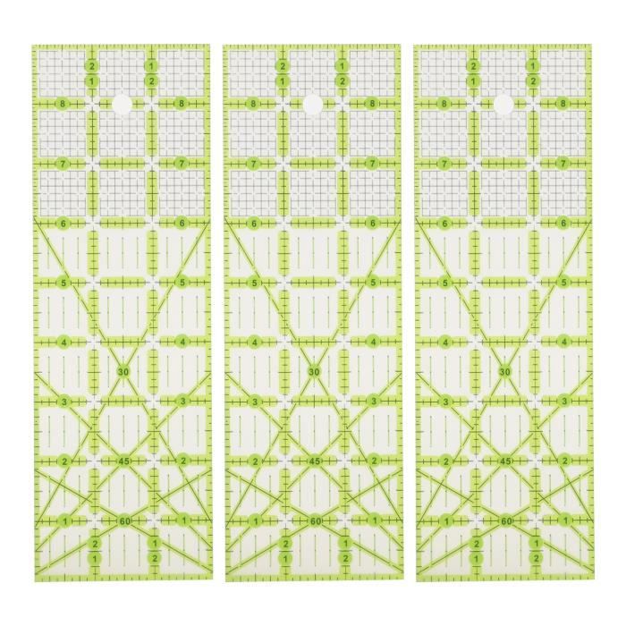 Tbest modèles de courtepointe 3 pièces règle de courtepointe 9 pouces ...