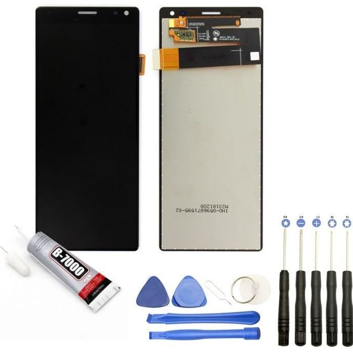 Visiodirect® Ecran complet: Vitre tactile + Ecran LCD compatible avec Sony Xperia 10 Noir 6 ...
