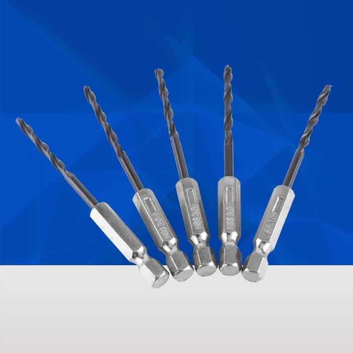 Foret Mèches en Acier Rapide, 15 Pièces en Oxyde Noir pour le Perage du ...