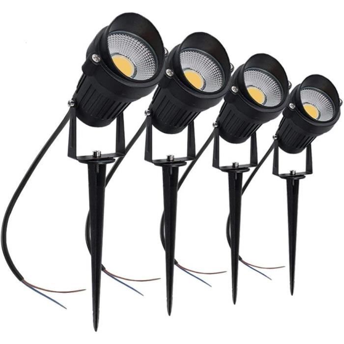 Lot de 10 Spot LED Cob 5W 220V Spots Jardin Orientables avec Piquet ...