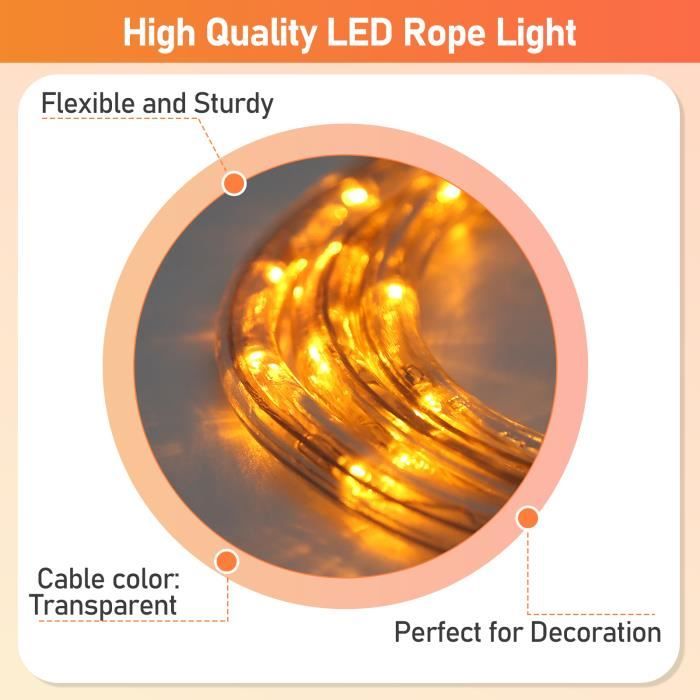 Hengda 40M LED tuyau d'éclairage extérieur à l'intérieur, tuyau LED ...