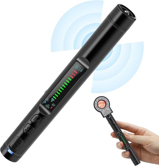 Detecteur de Camera Micro Espion, Bug Détecteur RF sans Fil, 12 Niveaux ...