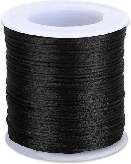 Fil en nylon noir de 91,4 m x 0,8 mm pour carillon éolien Ficelle ...