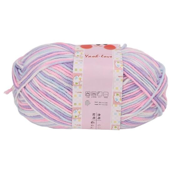 Fdit fil au crochet Fil de coton au lait fil à tricoter 6 brins fleur ...