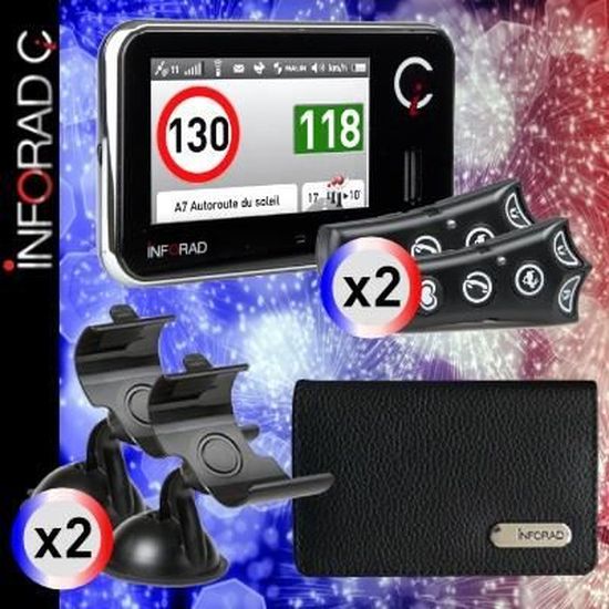 Inforad Ci Promo et Libre Telecommane + Etui de protection cuir + Support - Cdiscount Auto