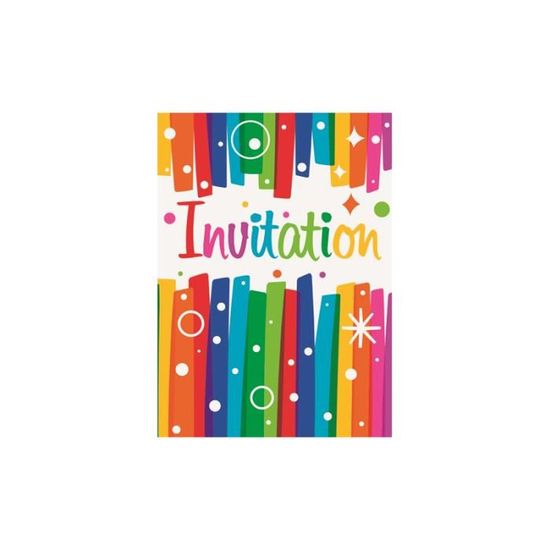 Invitations - LE GEANT DE LA FETE - Lot de 8 - Enfant - Mixte - Fête d ...
