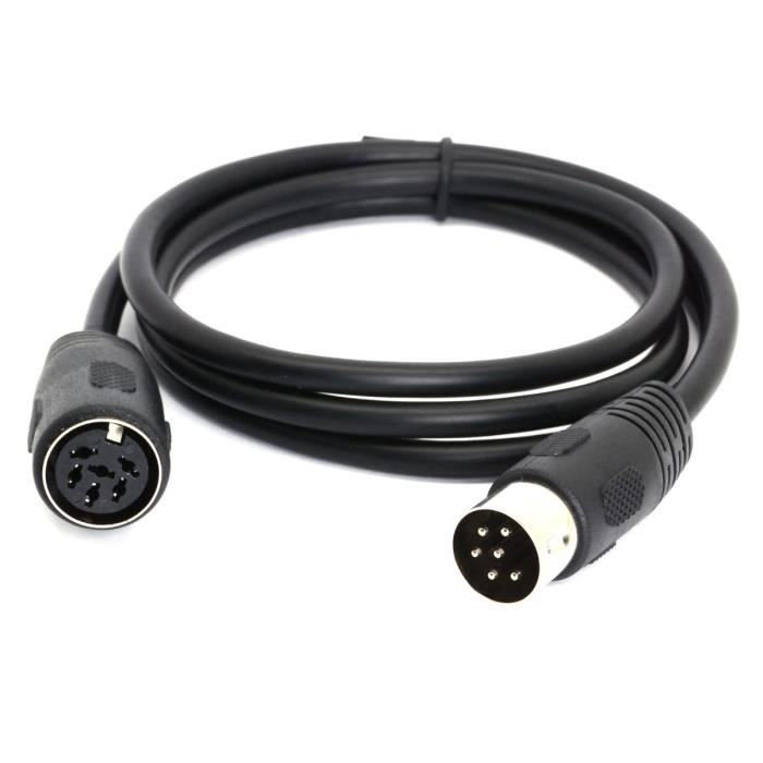 Câble d'extension de connecteur DIN 6 broches, 6 broches DIN mâle vers femelle, adaptateur AV ...