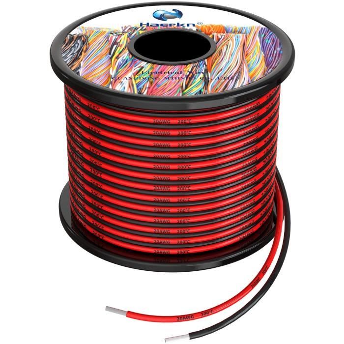 0.5mm² 20awg fils électrique en silicone 2x30 mètres cable fil de ...