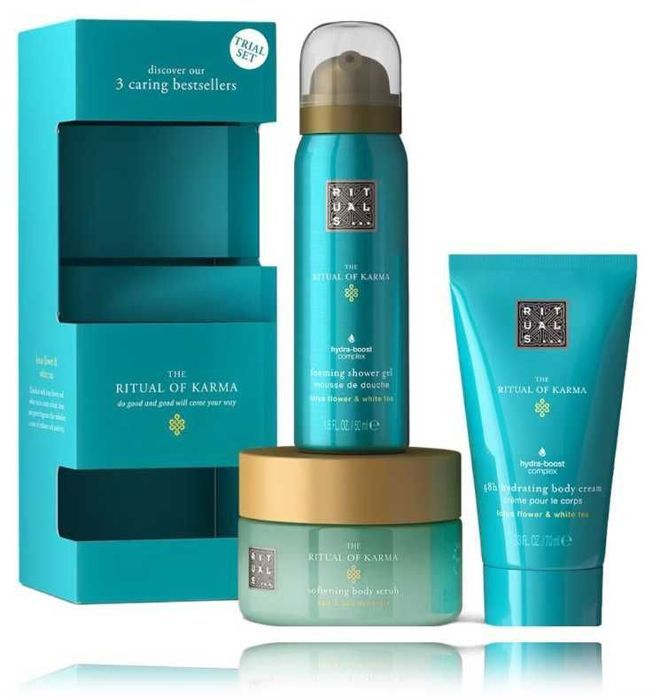 Coffret de soins - RITUALS - Karma - Gel douche moussant 50ml - Gommage ...