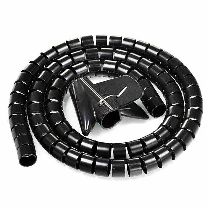 Cache Fil SOURCING MAP 1Pcs 15mm Tube Flexible spirale Enveloppe câble ...