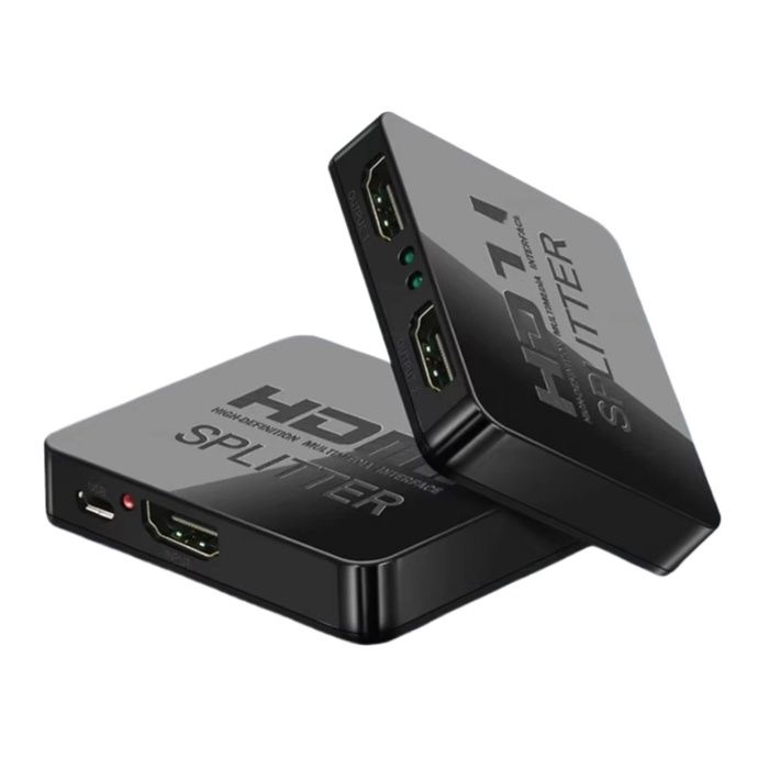 Splitter HDMI 1x2 4K mini noir Répartiteur HDMI 1 entrée 2 sorties ...