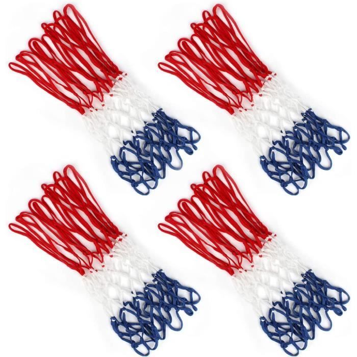 4 Pcs Filet de basket-ball, filet de but de basket-ball robuste rouge ...