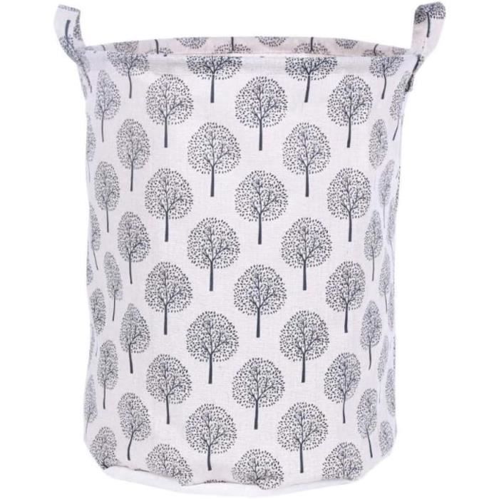 Paniers À Linge Pliable, Blanc Panier À Linge Pliable En Toile Panier ...