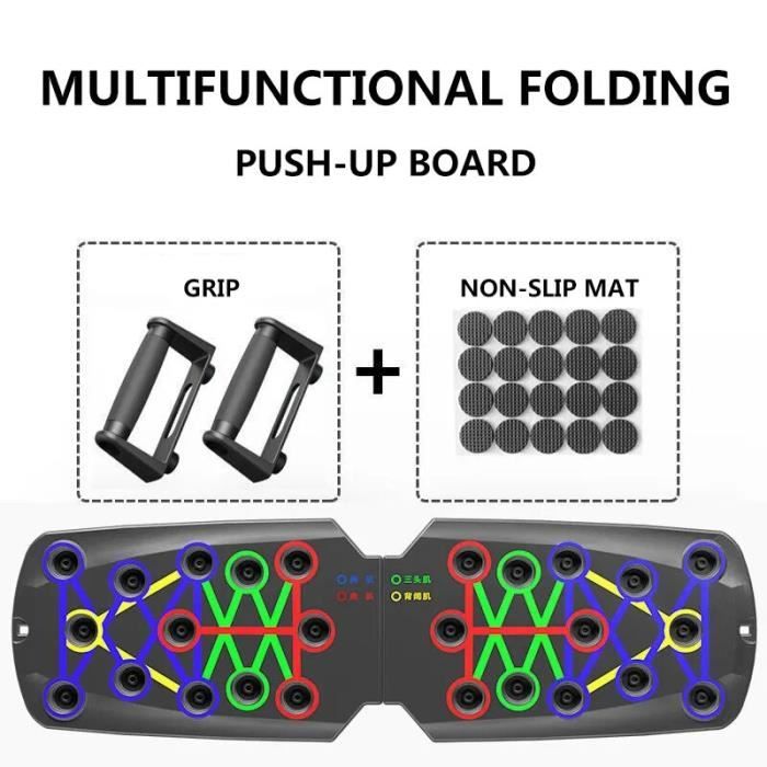 Appareil abdo,Planche multifonctionnelle d'entraînement Push-Up pliable,équipement de Sport pour ...