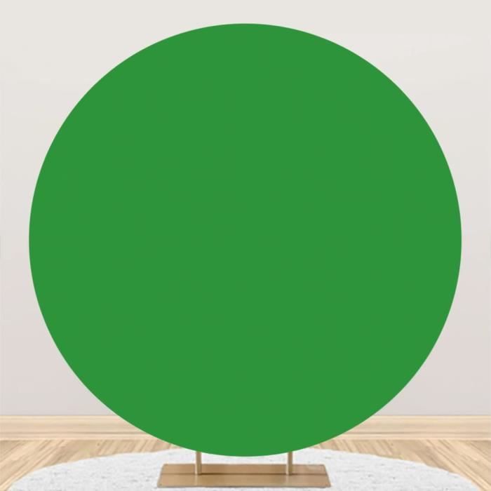 WEYE-Solide Vert Rond Toile de Fond 1.5x1.5m Polyester Pur Vert ...