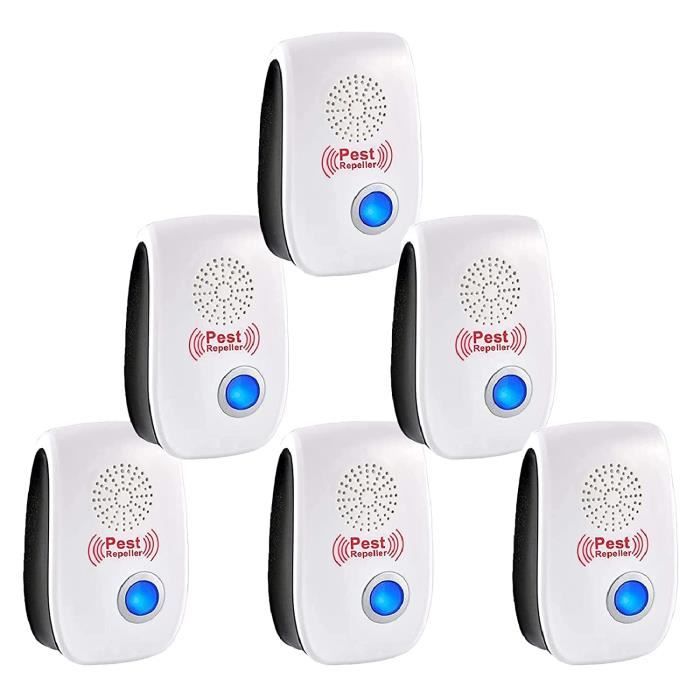 Répulsif Ultrason Anti-Rongeurs Insectes, 6 Pack Répulsifs à ultrasons ...