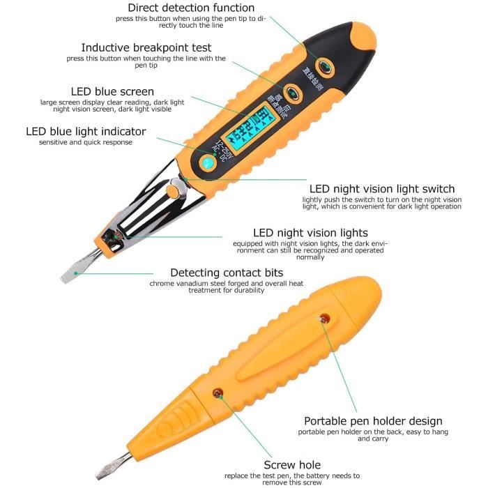 Testeurs de tension, stylo testeur de tension de résistance à l'usure ...