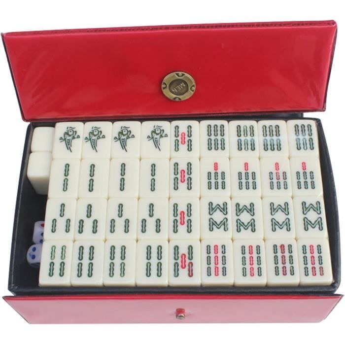 Mahjong Game Set Mini Chinese Majong Set 144 Pièces Voyage Mahjong Set ...