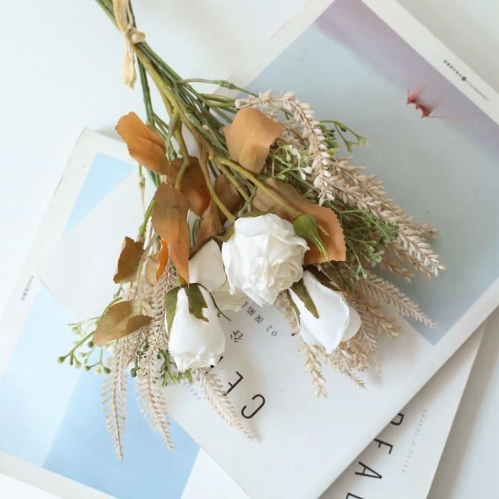 Objets décoratifs,Soie Artificielle Rôti Roses Fleurs Mariage Maison ...