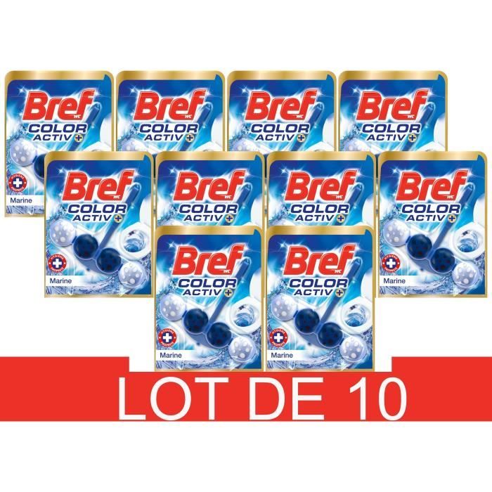 [Lot de 10] BREF WC Bloc Color Activ+ Marine - Cdiscount Au quotidien