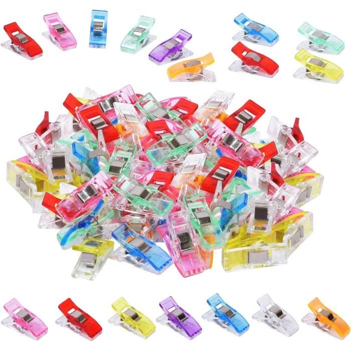 Lot De 120 Pinces À Coudre Colorées Polyvalentes, Parfaites Pour La ...