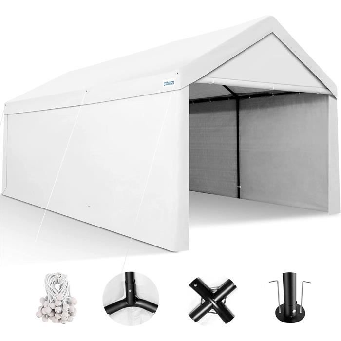 COBIZI Tente Garage 3x6m Portable avec Parois LatéRales Et Portes ...
