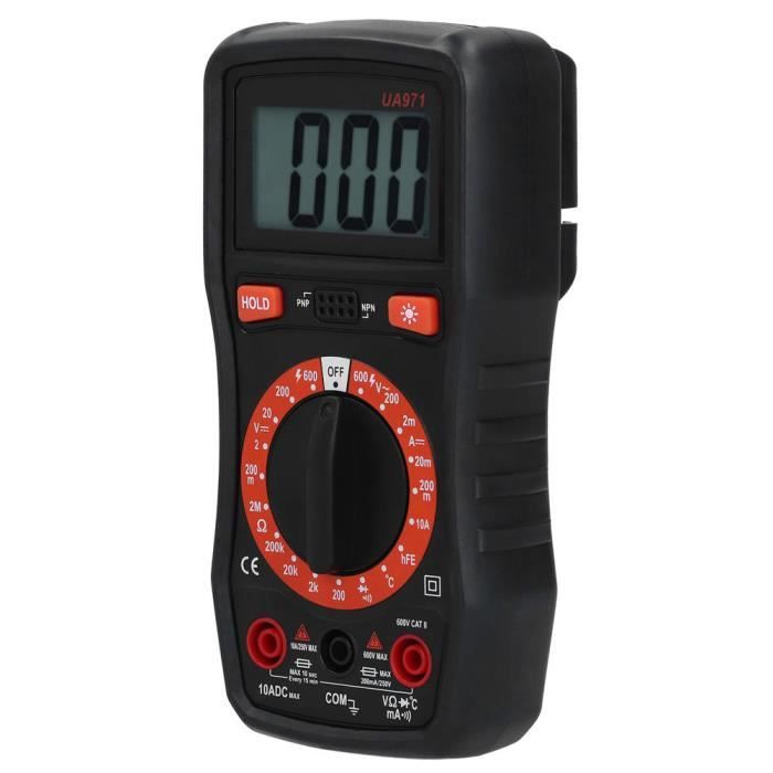 EJ.life Multimètre LCD grand écran UA971 Multimètre Digital Grand Écran ...
