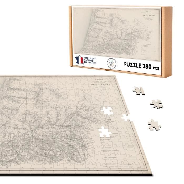 Puzzle Classique 280 pièces 40 Landes Département Carte Ancienne France ...