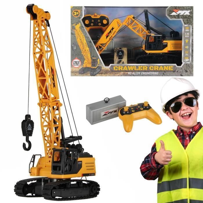 Grue de chantier télécommandée + télécommande | Effets sonores et ...