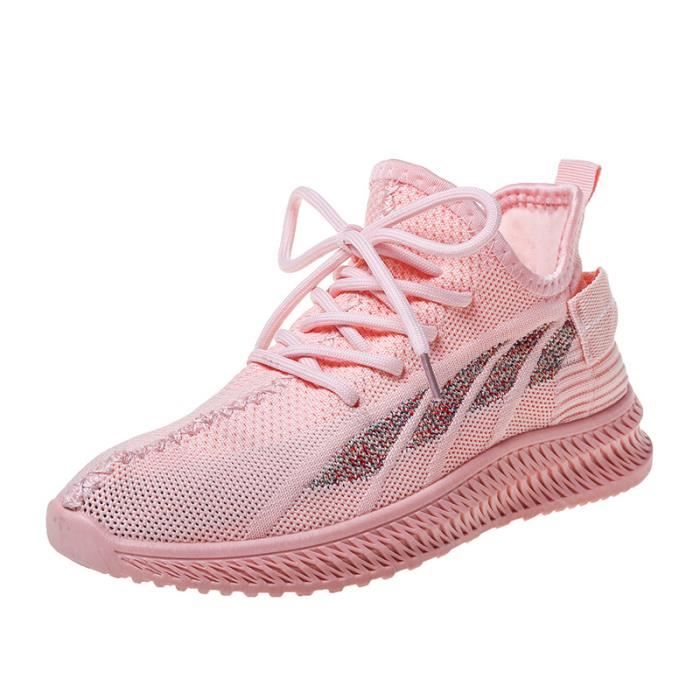 BASKET Femme - Baskets femme à bout rond printanier - Rose LY™ Rose ...