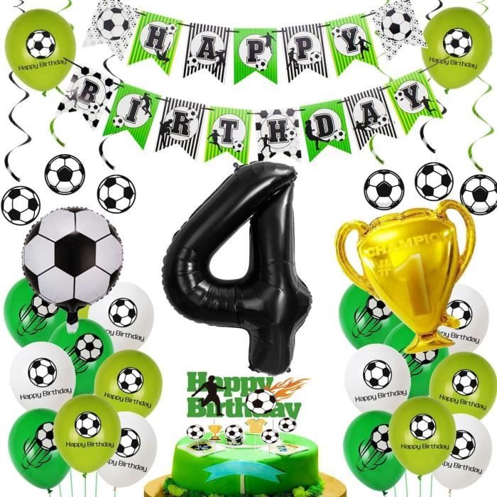 Ballon De Football 4 Ans Anniversaire, Anniversaire 4 Ans Decoration ...