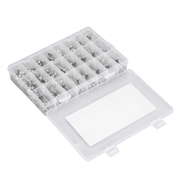 Shipenophy Tube fusible en verre Lot de 360 tubes fusibles en verre 0,25 A‑20 A 24 types 6 x 30 ...