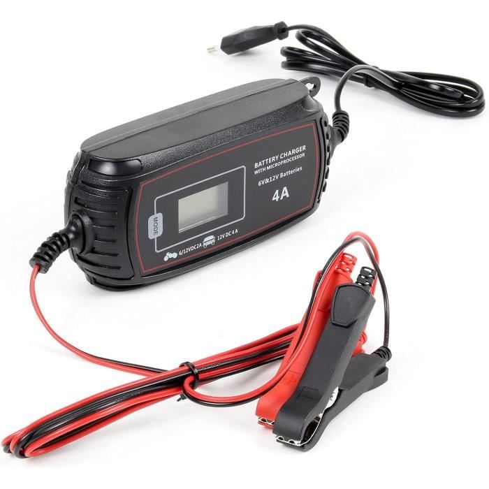 XPOtool Chargeur de batterie automatique 6V-12V 2A Chargeur Entretien pour voitures, motos ...