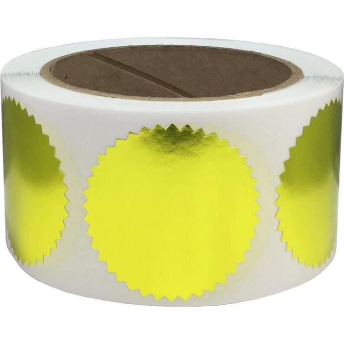 Or Métallique Étiquettes de Scellés, 51 mm 2 Pouce Autocollants ...