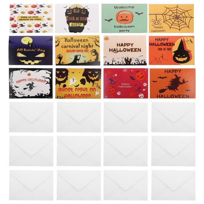 Cartes de message de dessin animé - Fournitures d'Halloween - Halloween ...