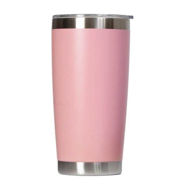 Gourde Bidon20oz Pink Cup Tasse à Café Ou à Eau En Acier Inoxydable Thermos Personnalisable