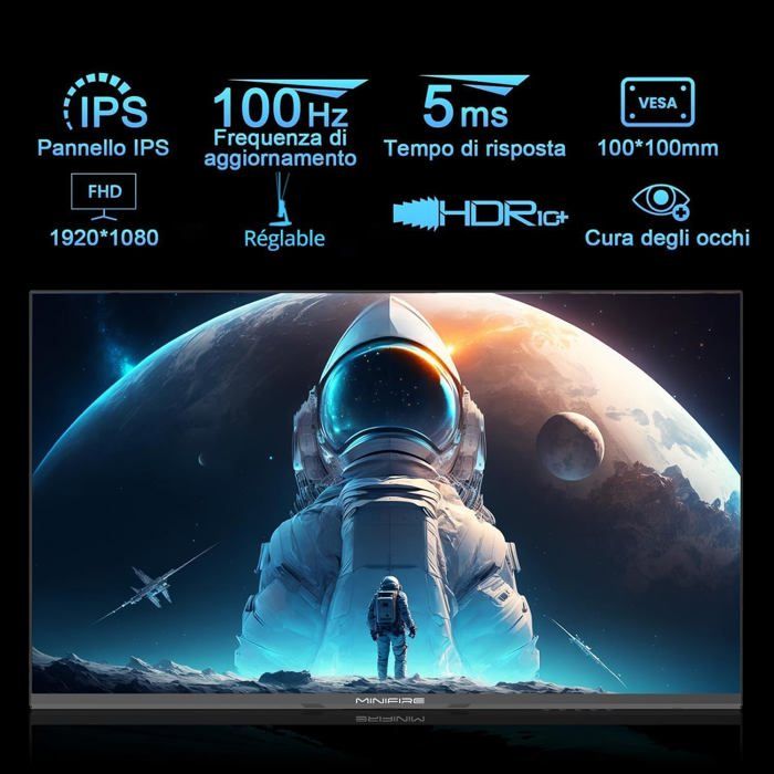 Écran Pc 27" Fhd 1080P,Usb-C,100 Hz,Sans Cadre,Ips,Inclinable ...