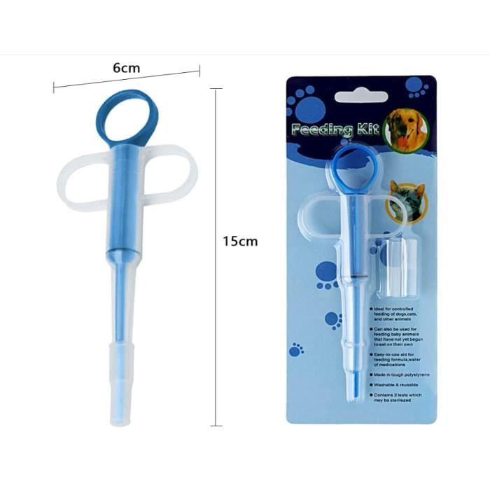 Lance Pilule Chat, 2 Seringue pour Animaux de Compagnie, Animaux ...
