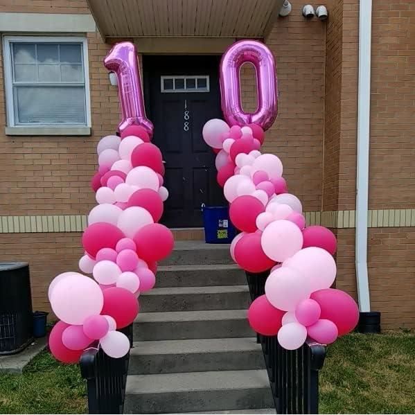 Ballon Anniversaire 1 An Rose - 101 Cm Ballon Chiffre Numéro 1 Rose ...