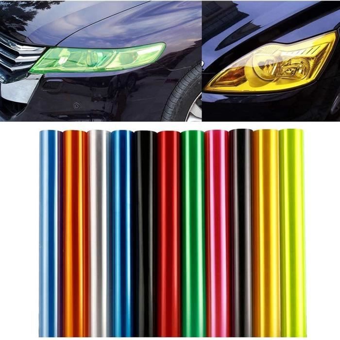 30 Cm X 120 Cm Auto Voiture Fumée Brouillard Phare Auto-Adhésif Phare ...